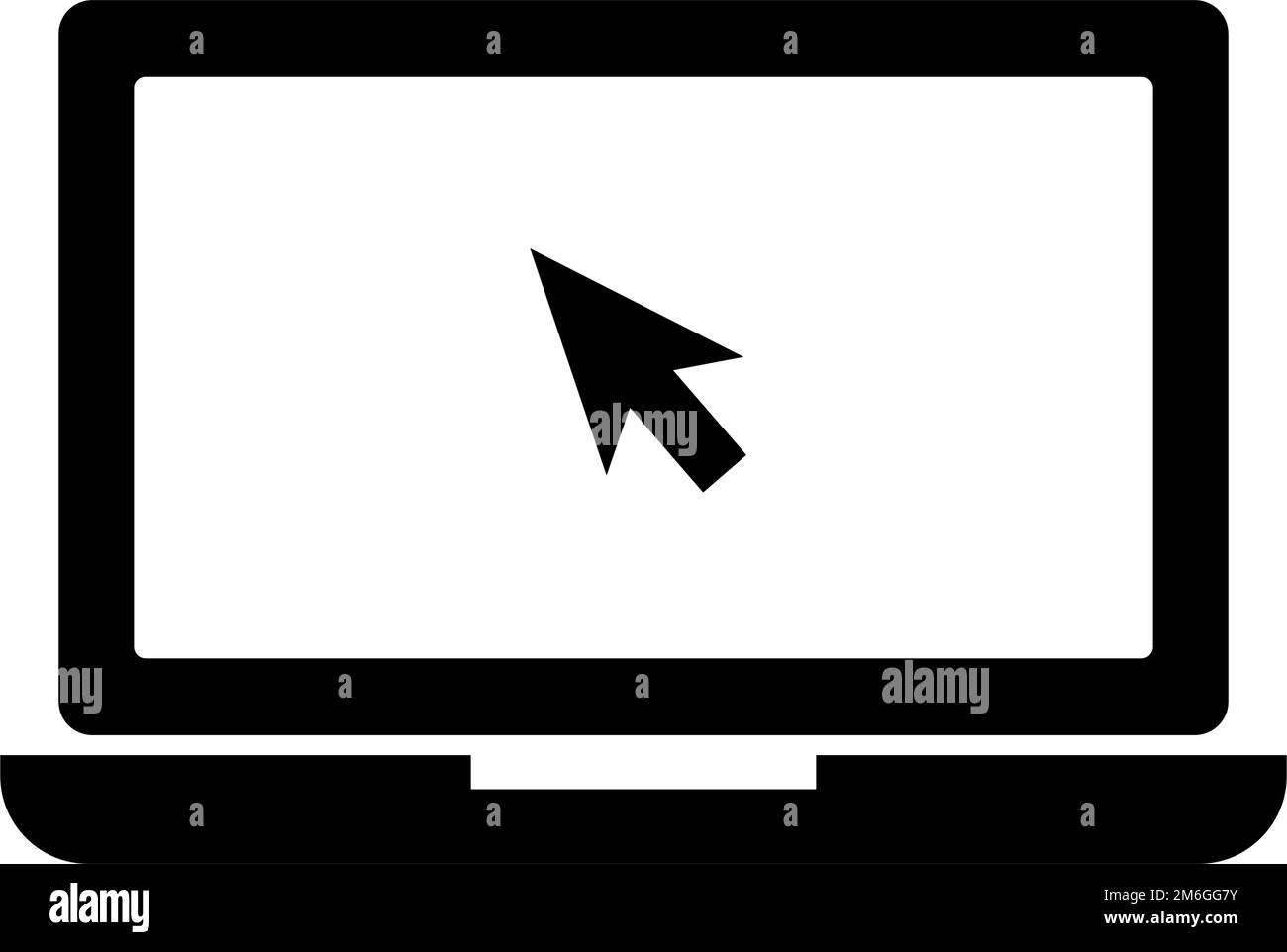 Laptop And Computer Mouse Cursor Icon Editable Vector Stock Vector