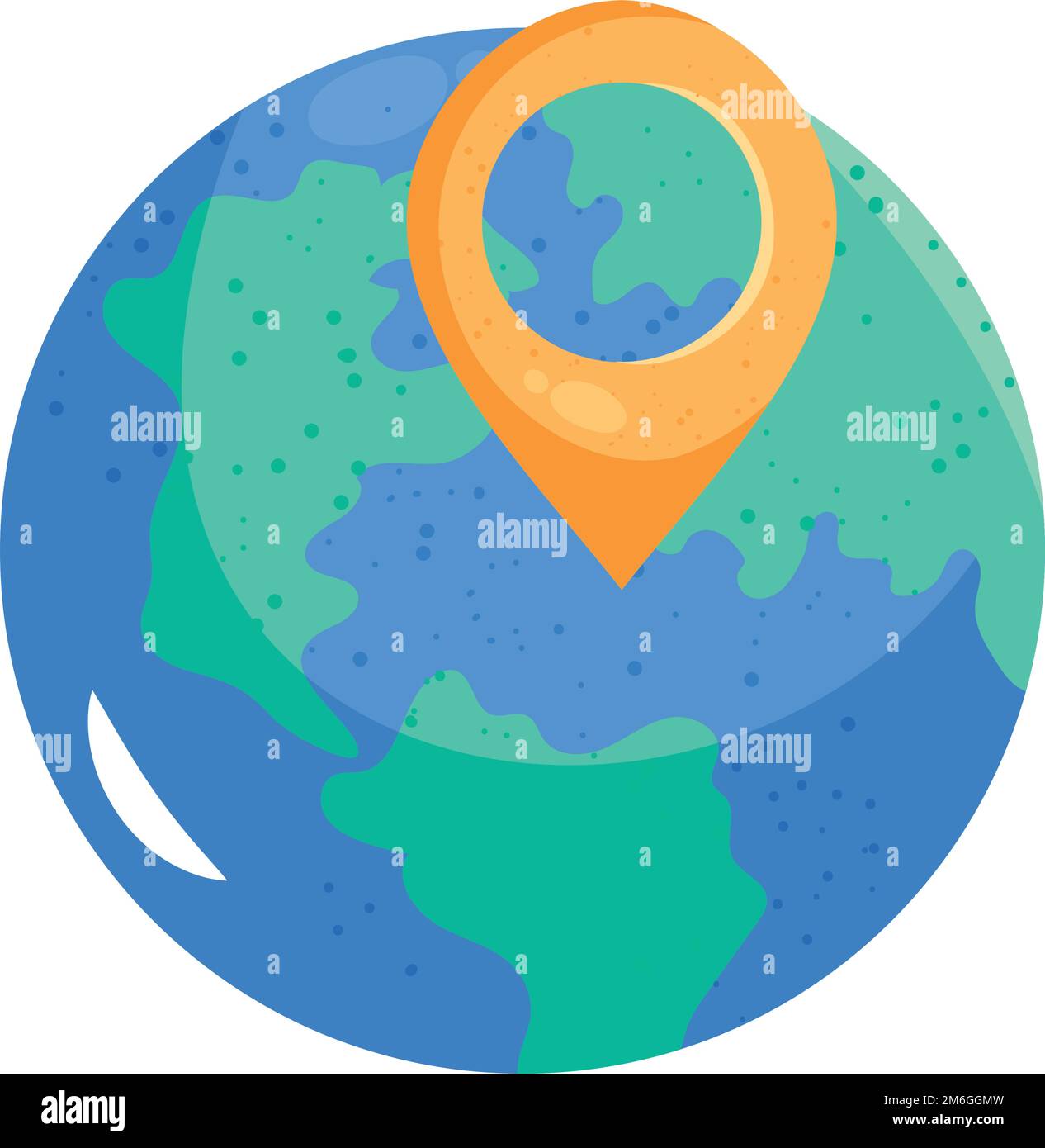 planet and location pin Stock Vector Image & Art - Alamy