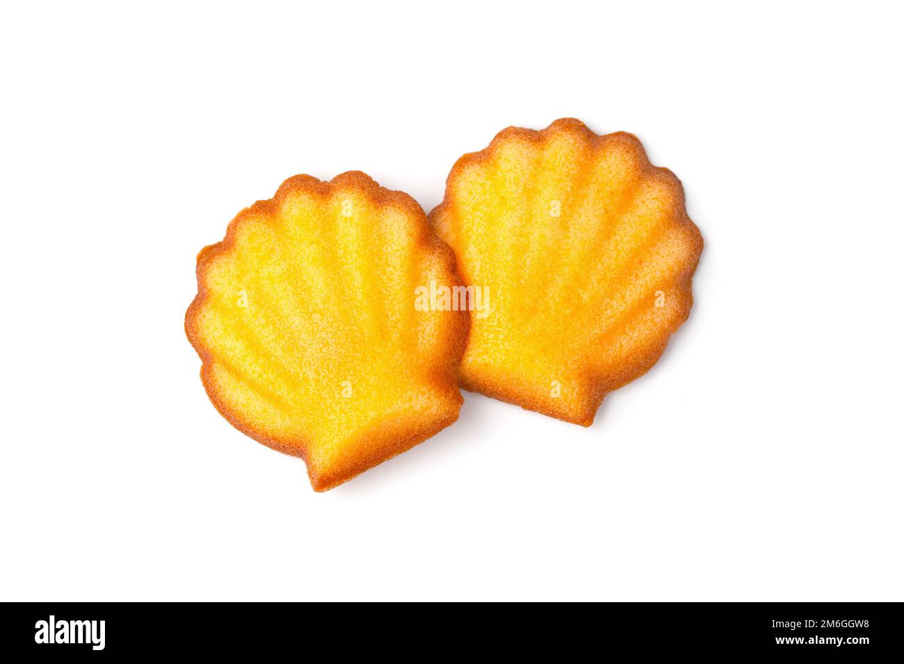 madeleine french pastry isolated on white background Stock Photo - Alamy