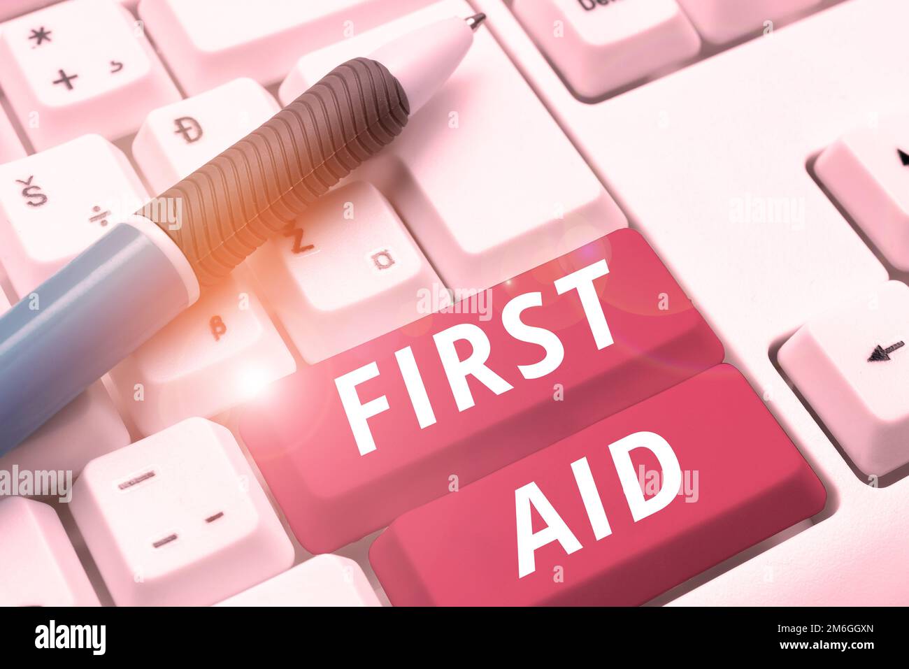 Text caption presenting First Aid. Word Written on Practise of healing ...