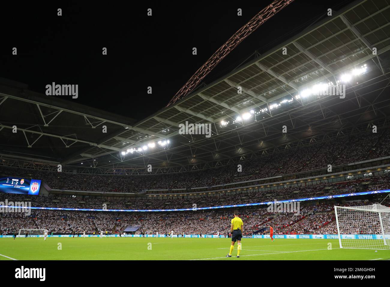 Wembley Stadium, attendance 85011- Tottenham Hotspur v AS Monaco, UEFA ...
