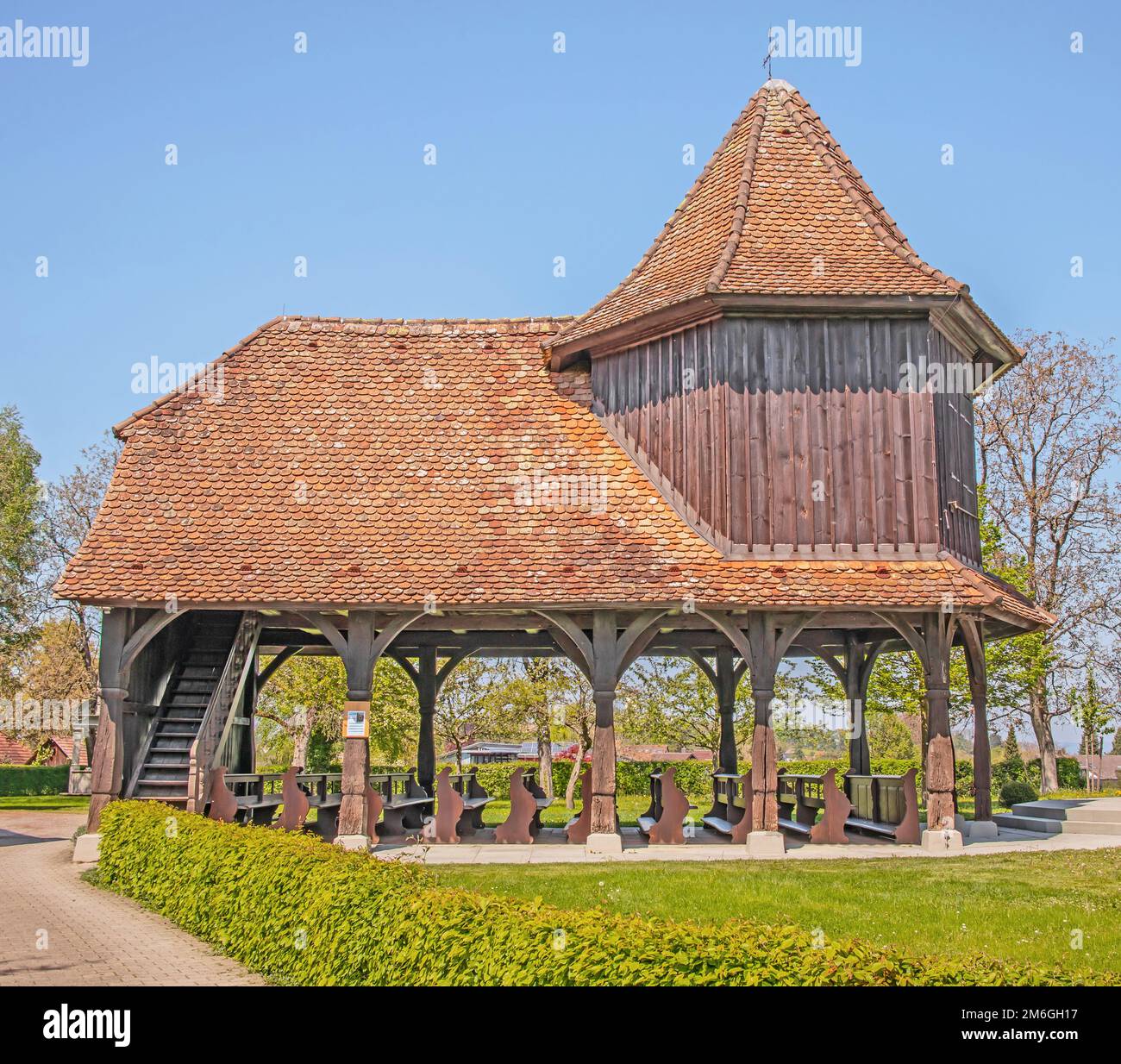 Prayer hall at the Lorettokapelle Constance-Allmannsdorf Stock Photo ...