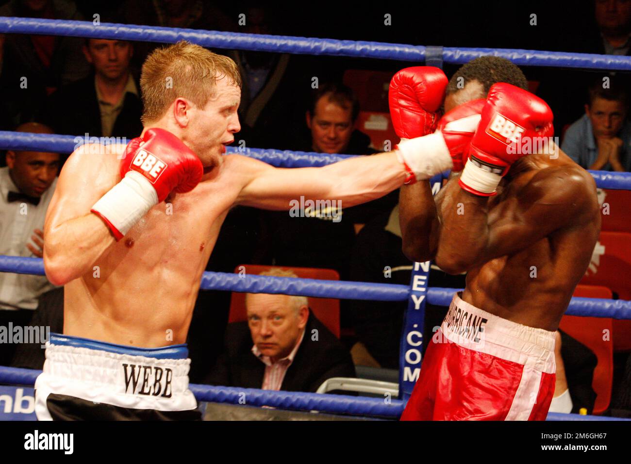 Boxers fight during the undercard of Ian Napa of England versus Carmelo ...