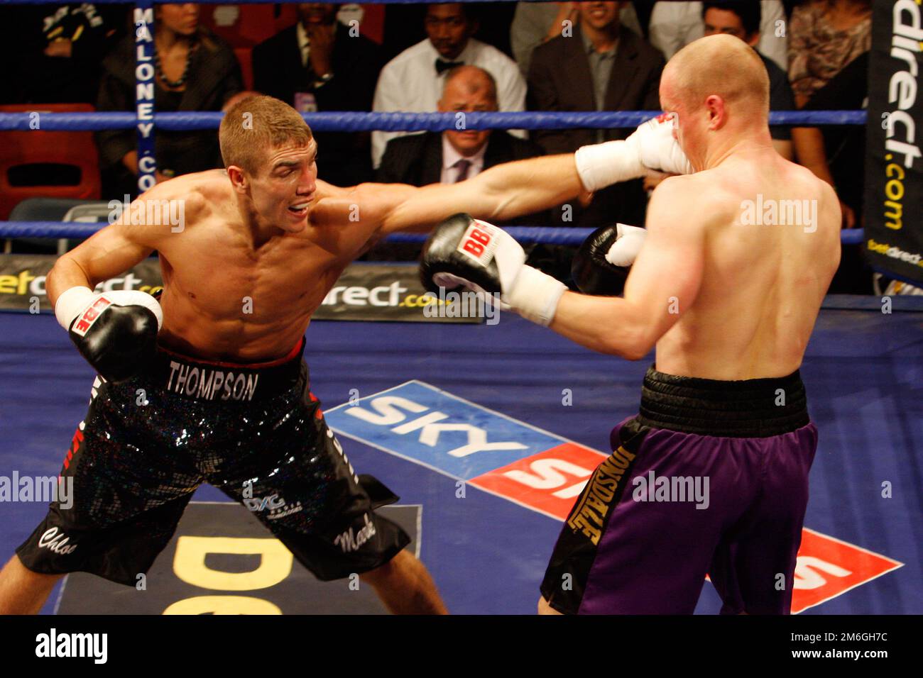 Boxers fight during the undercard of Ian Napa of England versus Carmelo ...