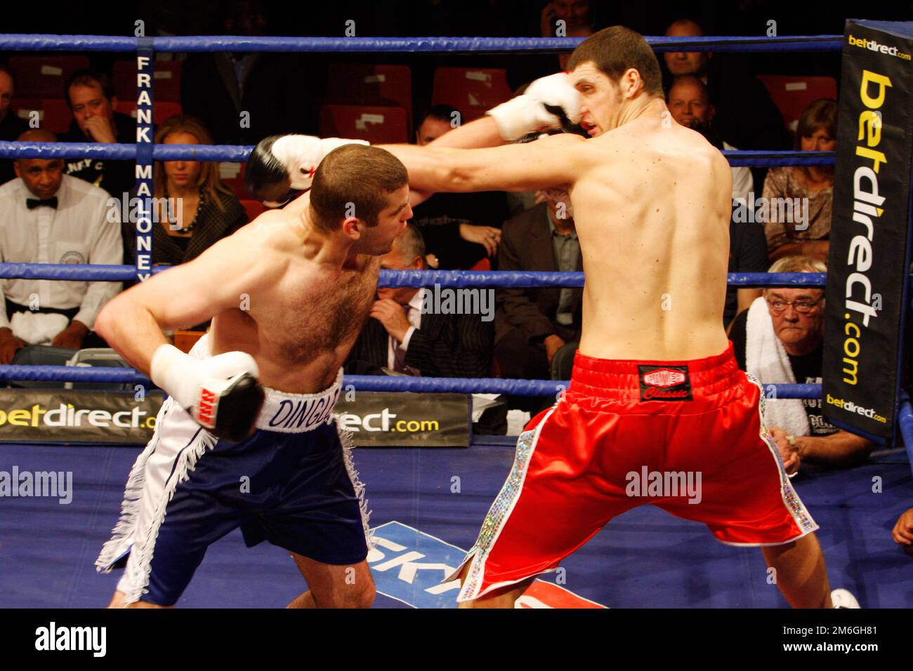Boxers fight during the undercard of Ian Napa of England versus Carmelo ...