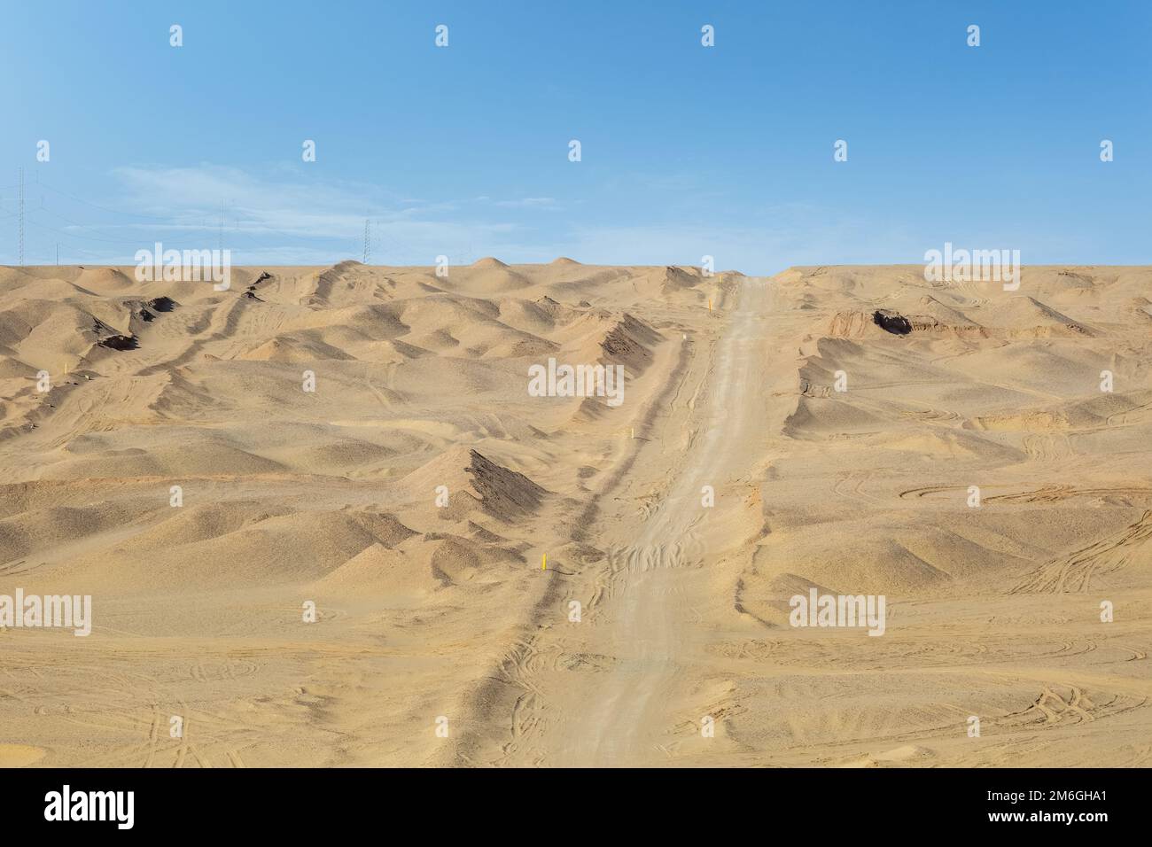 Climbing lane on desert wilderness Stock Photo - Alamy
