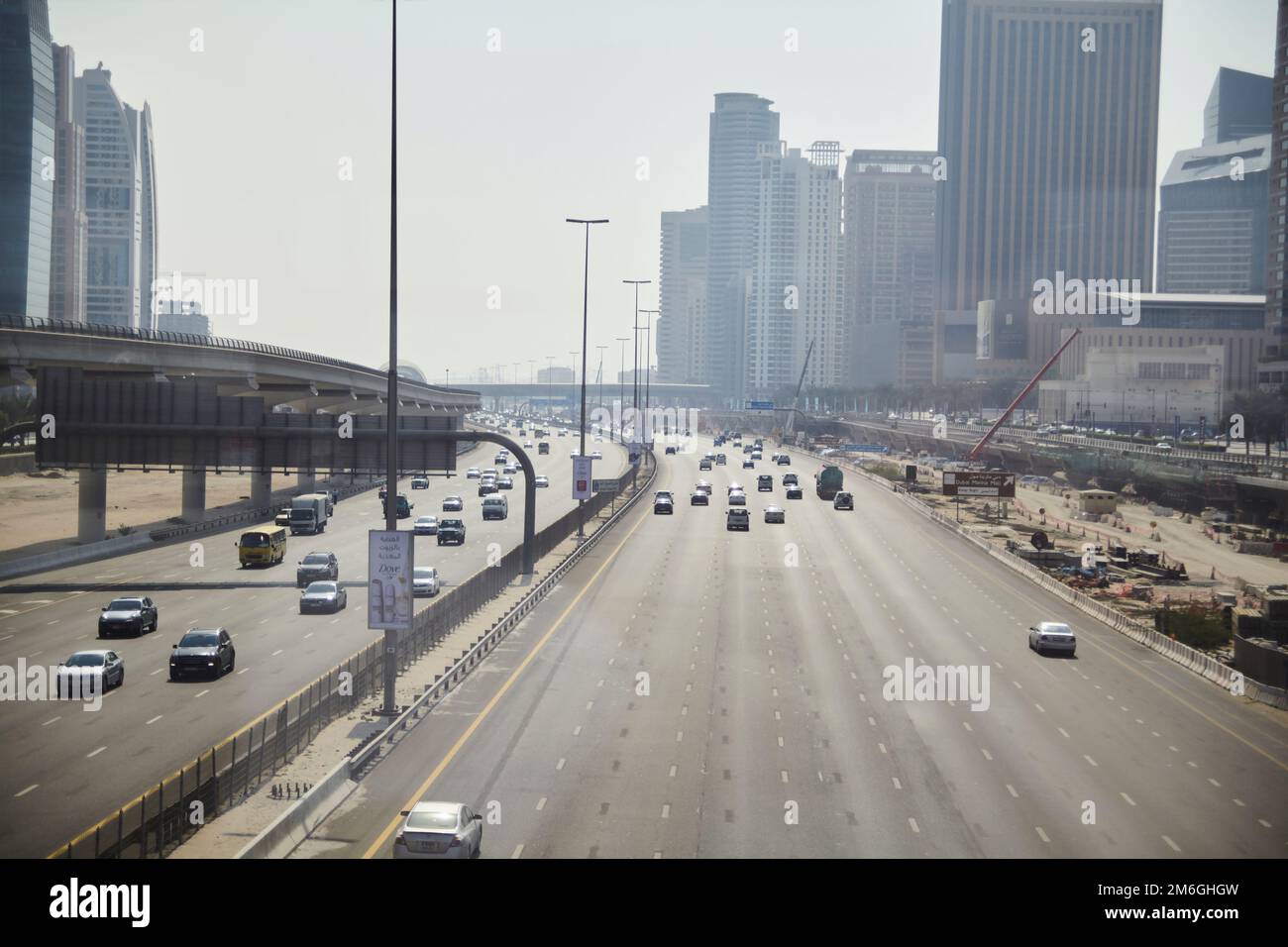 Sheikh Zayed Road In Dubai Stock Photo - Alamy