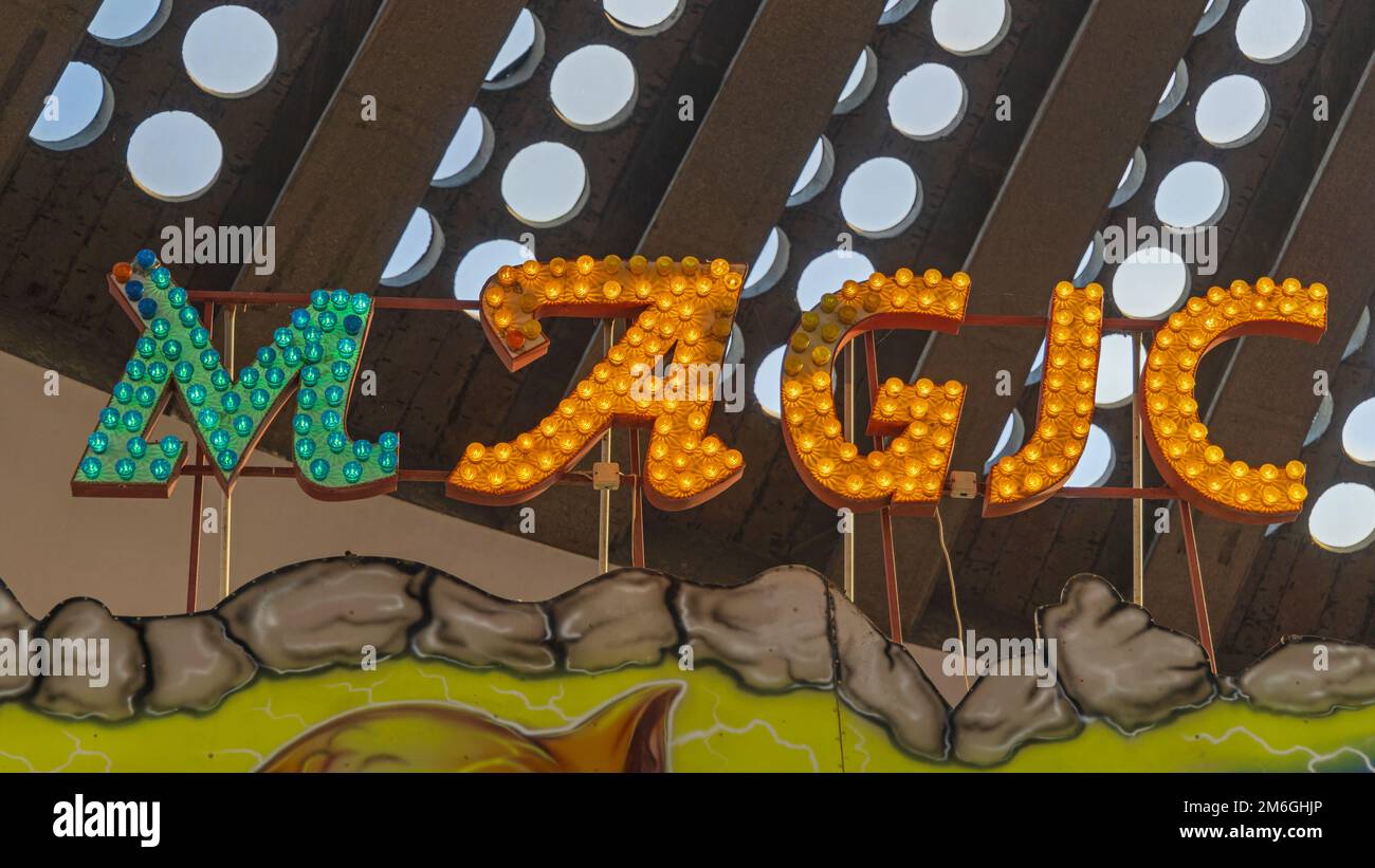 Amusement hall sign hi-res stock photography and images - Alamy