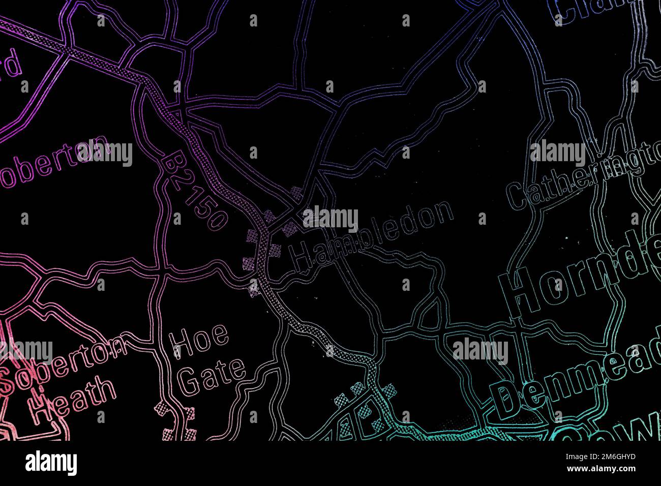 Hambledon village, Hampshire, United Kingdom atlas map town name ...