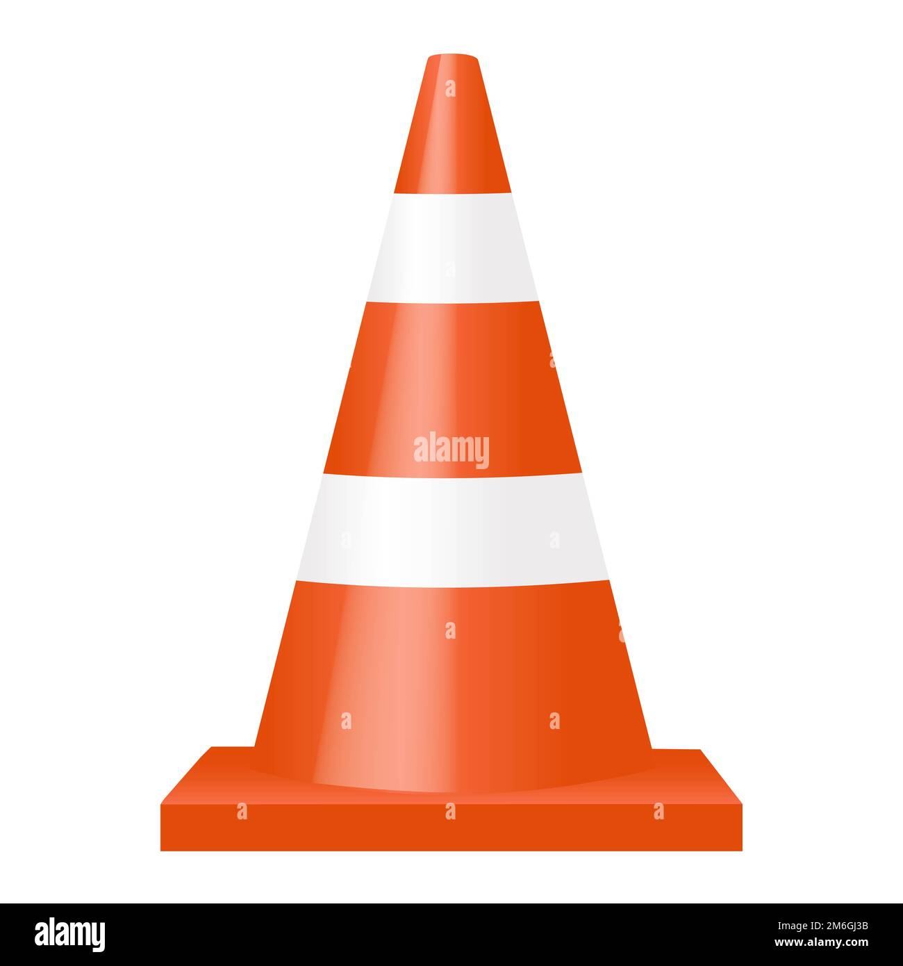 Signal Cone Isolated White Background Stock Photo - Alamy