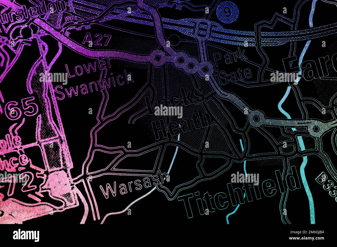 Locks heath map hi-res stock photography and images - Alamy