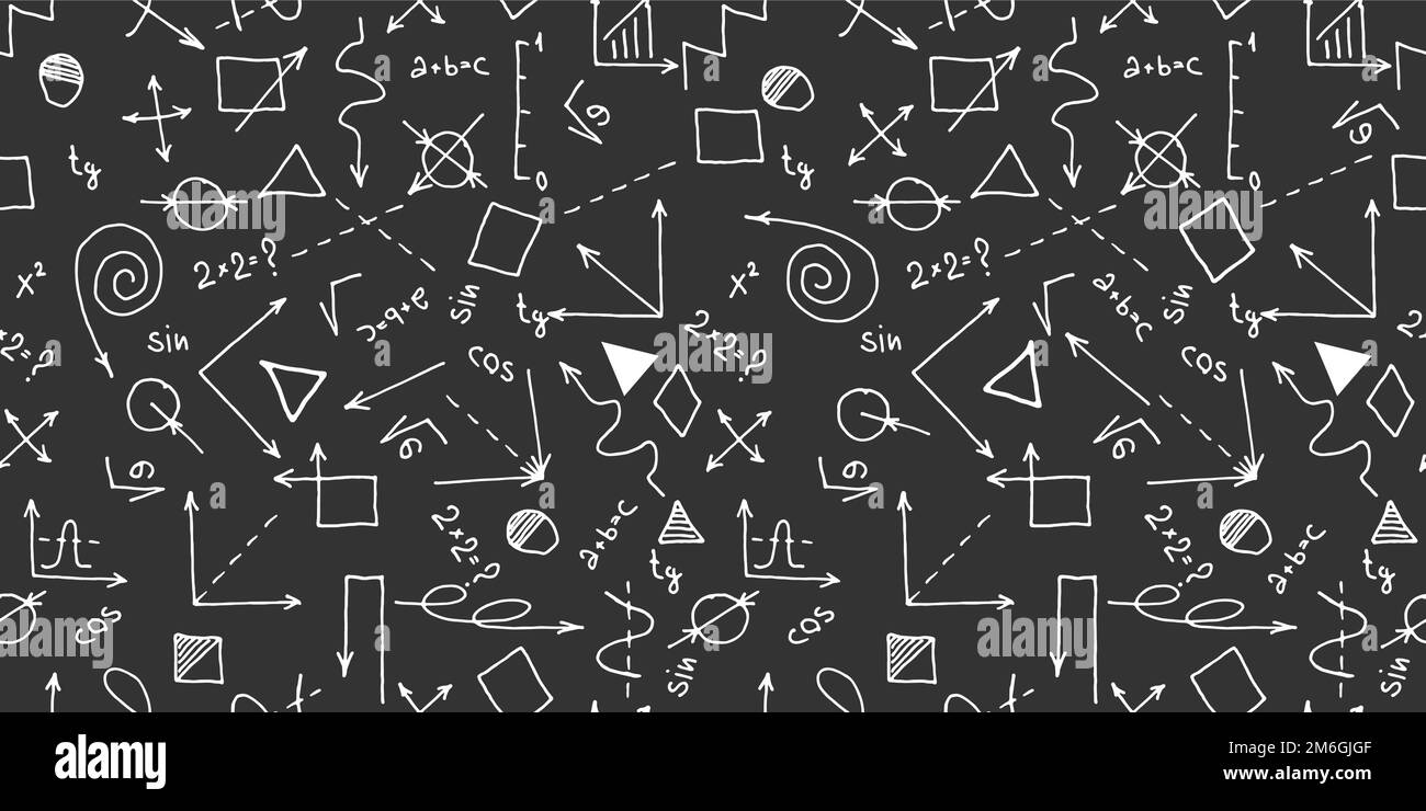 Seamless pattern on school theme on black background. School seamless ...