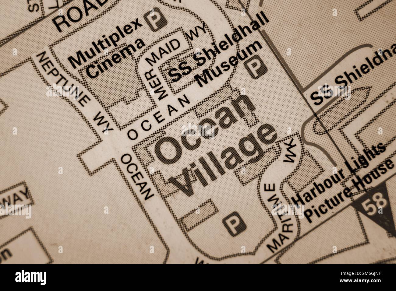 Ocean Village District of the port city of Southampton, Hampshire ...