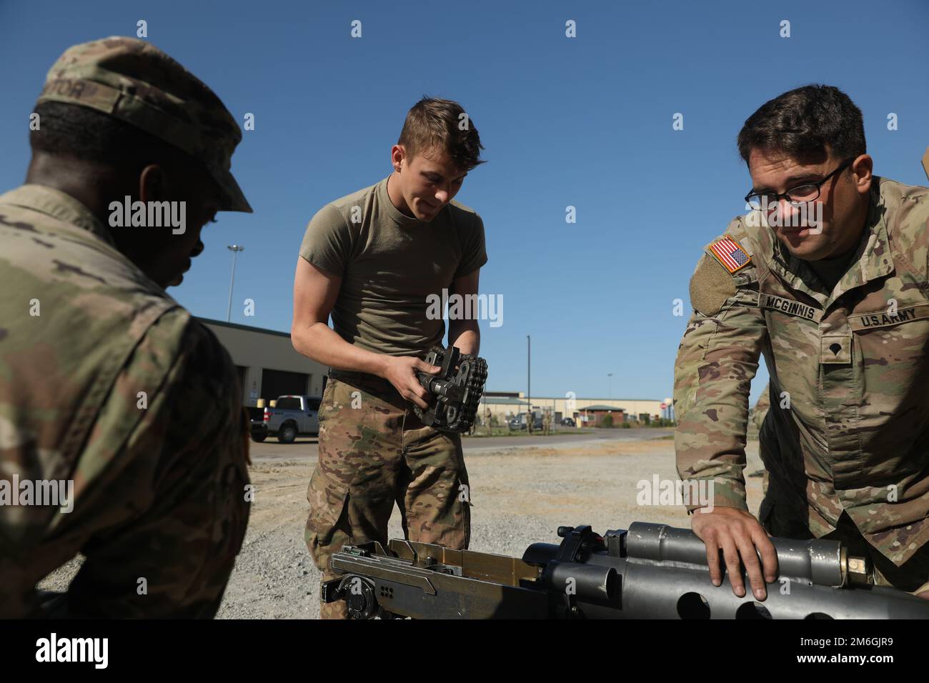 From left, U.S. Army Staff Sgt. Julian Gaitor, Bradley commander, Pfc ...