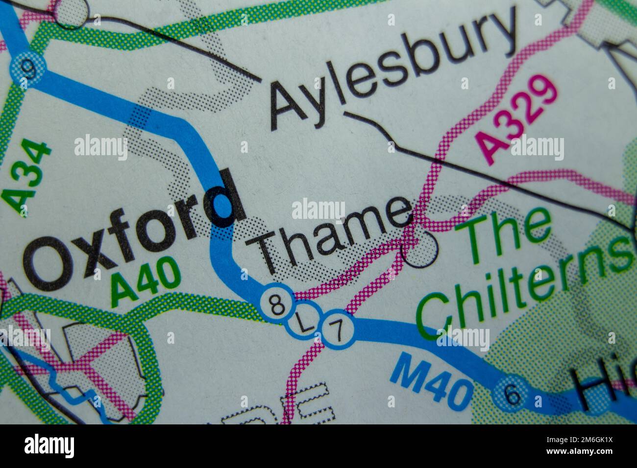 Map of thame hi-res stock photography and images - Alamy