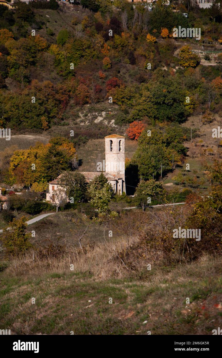 Landscape Lago di Fiastra in Marche region Stock Photo - Alamy