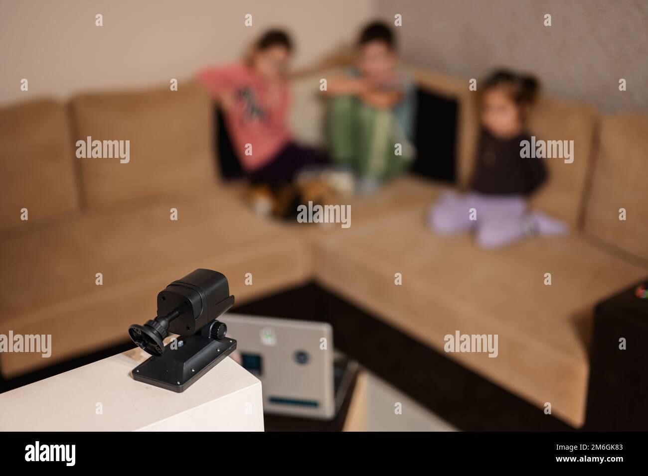 Security ip camera watching for kids Stock Photo - Alamy