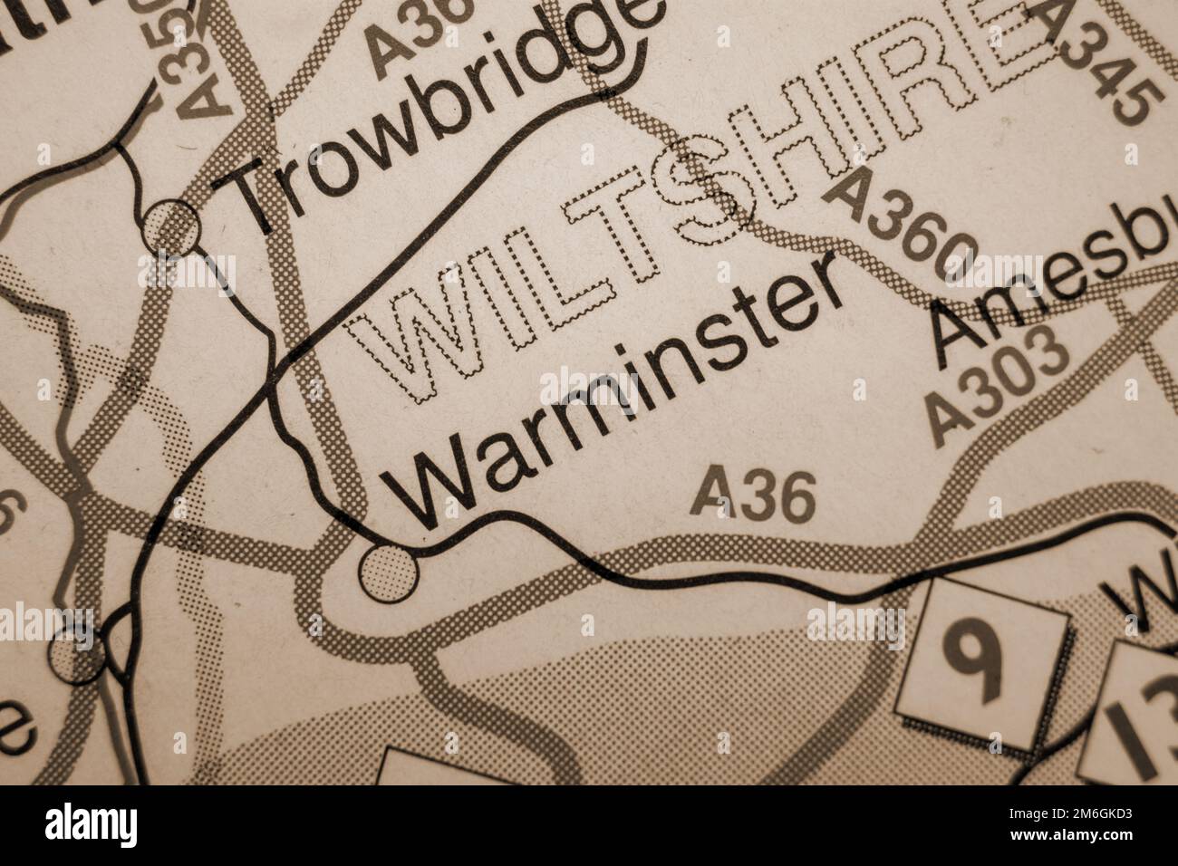 Map of warminster hi-res stock photography and images - Alamy