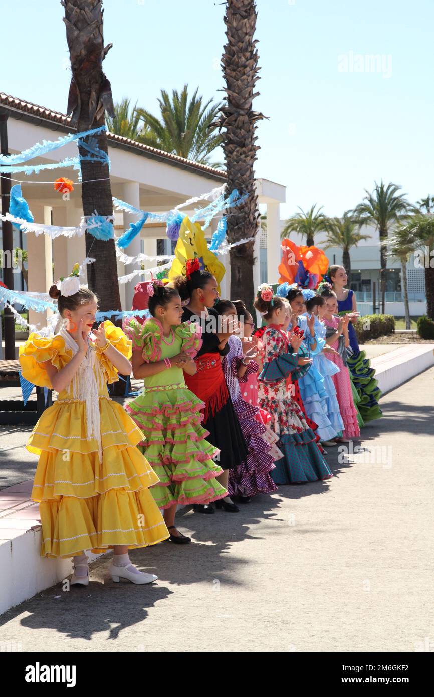 NAVAL STATION ROTA, Spain (April 27, 2022) – Students in the sevillanas ...
