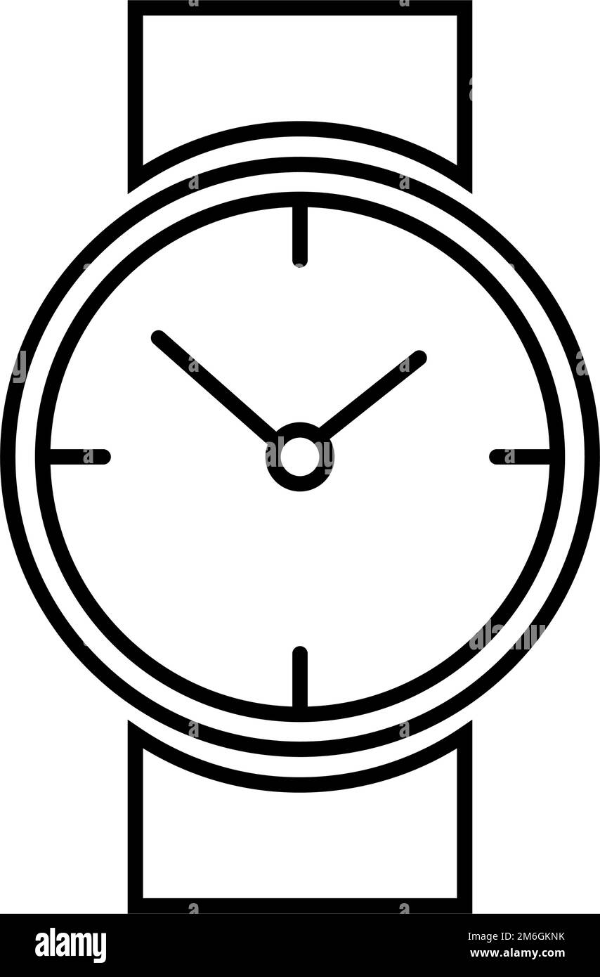 Simple wristwatch icon. Accessory. Editable vector Stock Vector Image ...