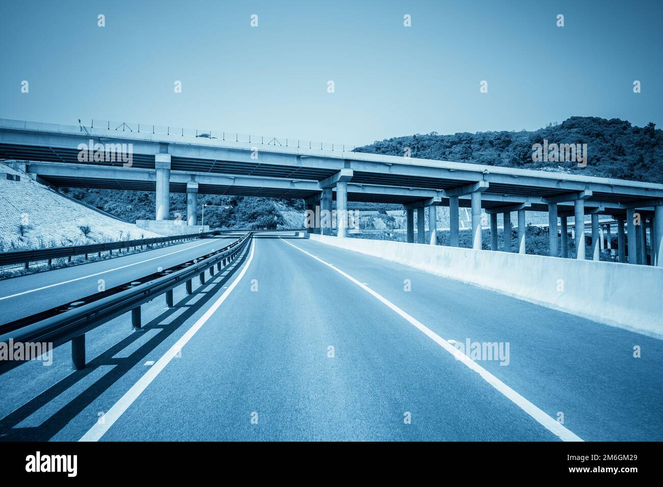 Ramp road under expressway Stock Photo - Alamy