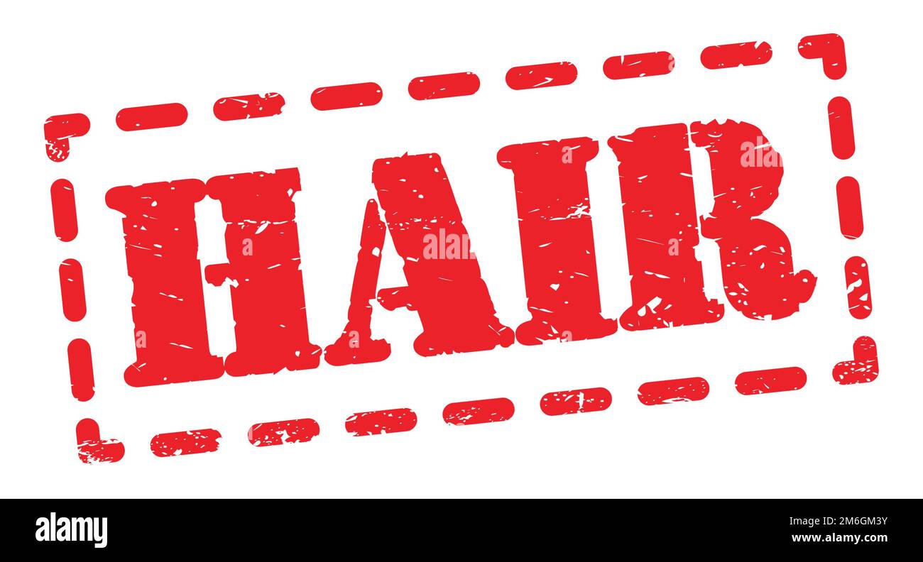 HAIR text written on red dash stamp sign Stock Photo - Alamy