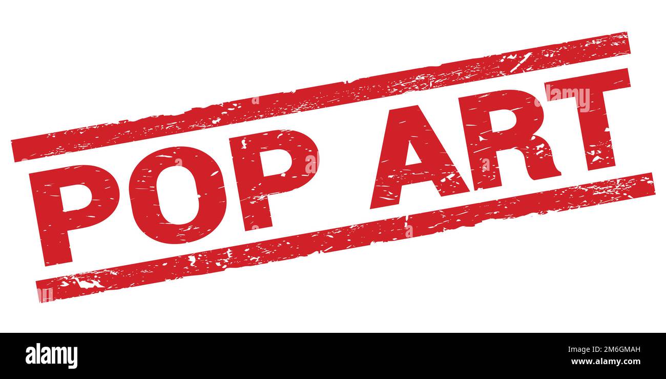 POP ART text written on red rectangle stamp sign Stock Photo - Alamy