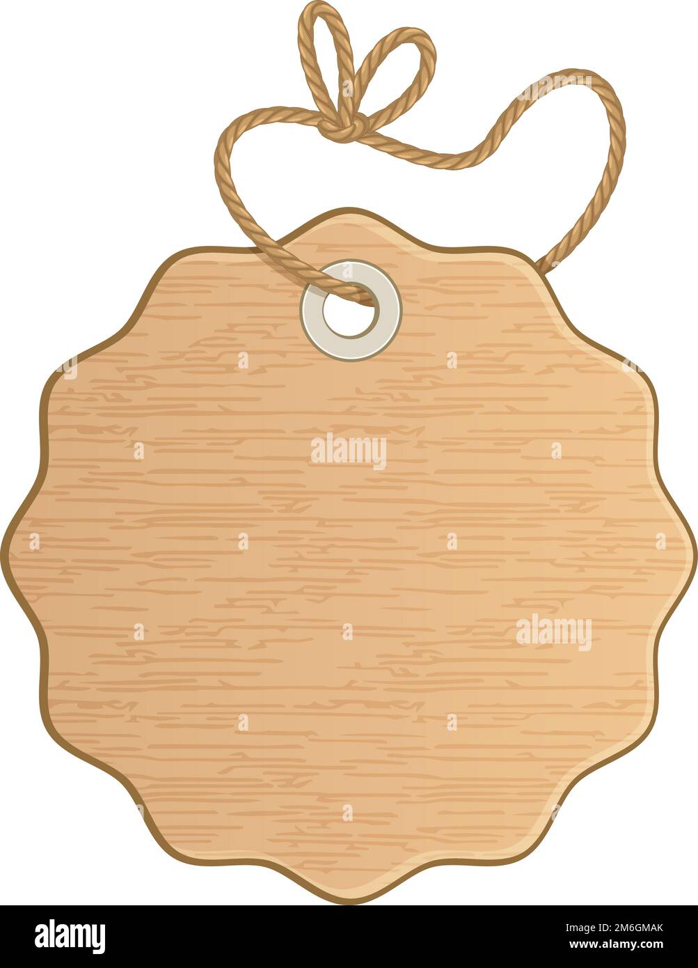 Realistic craft paper tag. Retail price label on string Stock Vector ...