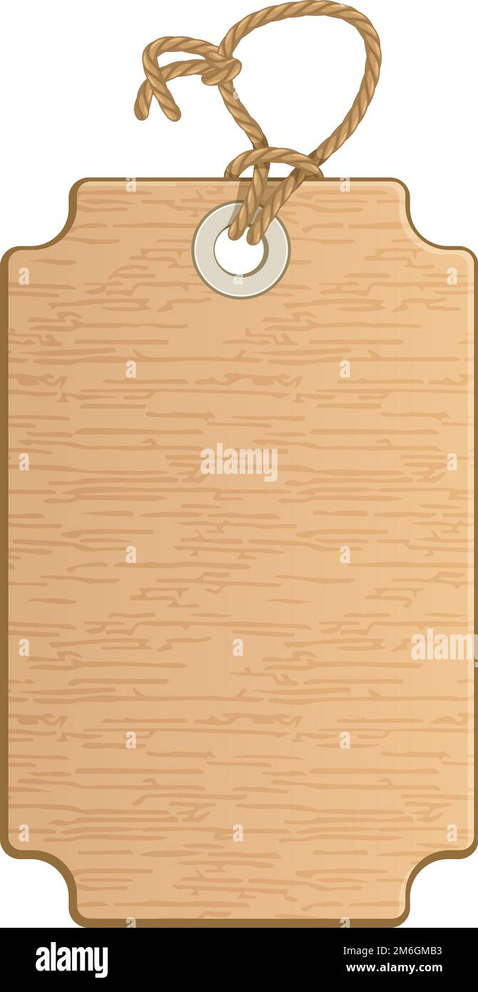 Price tag mockup. Cardboard paper baggage label Stock Vector Image ...