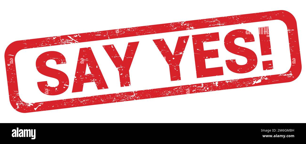 Word yes written on red hi-res stock photography and images - Alamy
