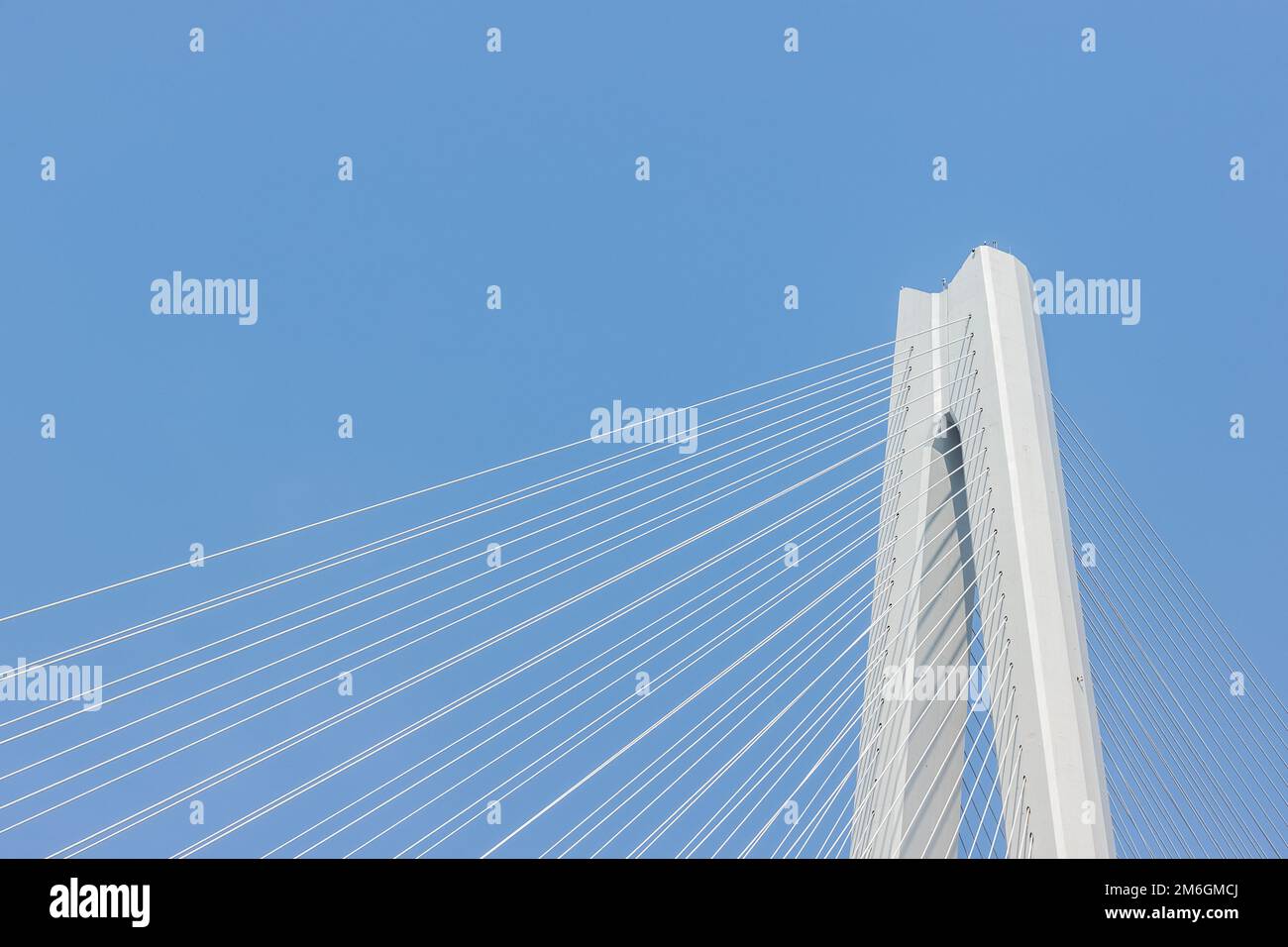 Modern cable-stayed bridge background Stock Photo - Alamy