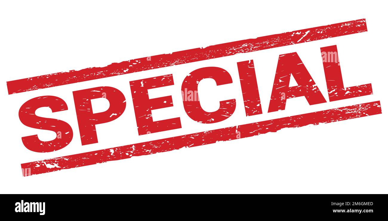 SPECIAL text written on red rectangle stamp sign Stock Photo - Alamy