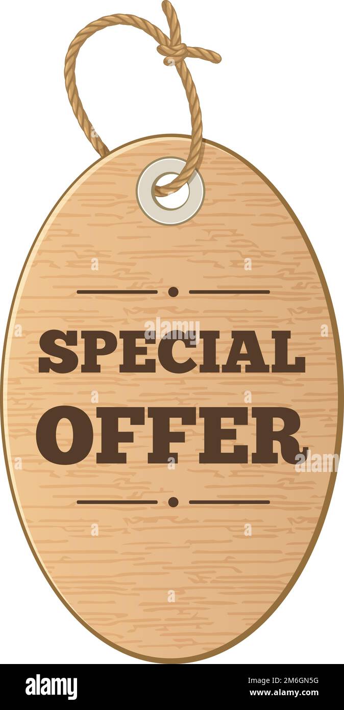 Special offer price tag. Realistic craft paper Stock Vector Image & Art ...