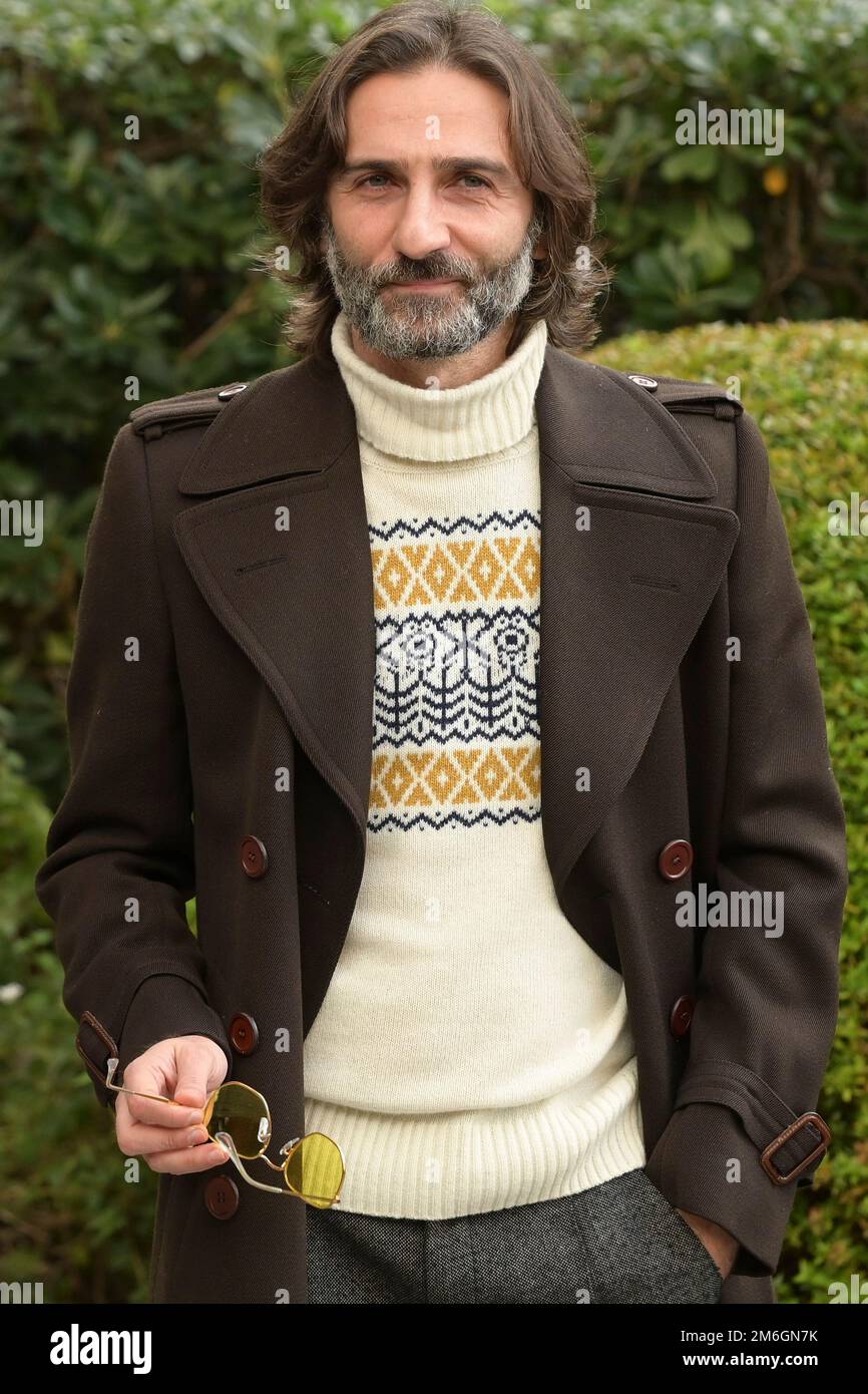 Andrea Di Maria attends the photocall of Rai series "Il nostro generale ...