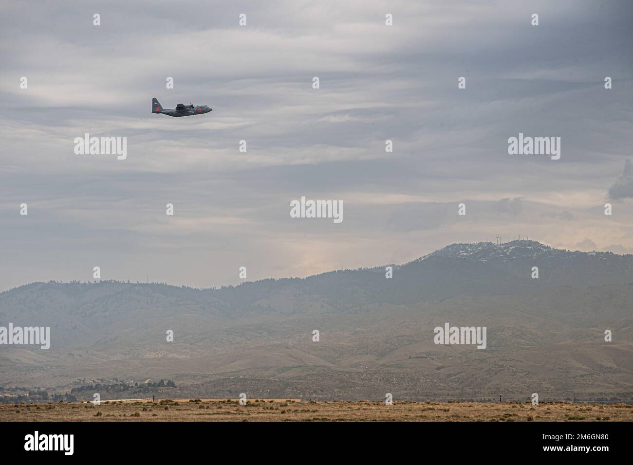 A C-130 from the 153d Airlift Wing equipped with USDA Forest Service ...
