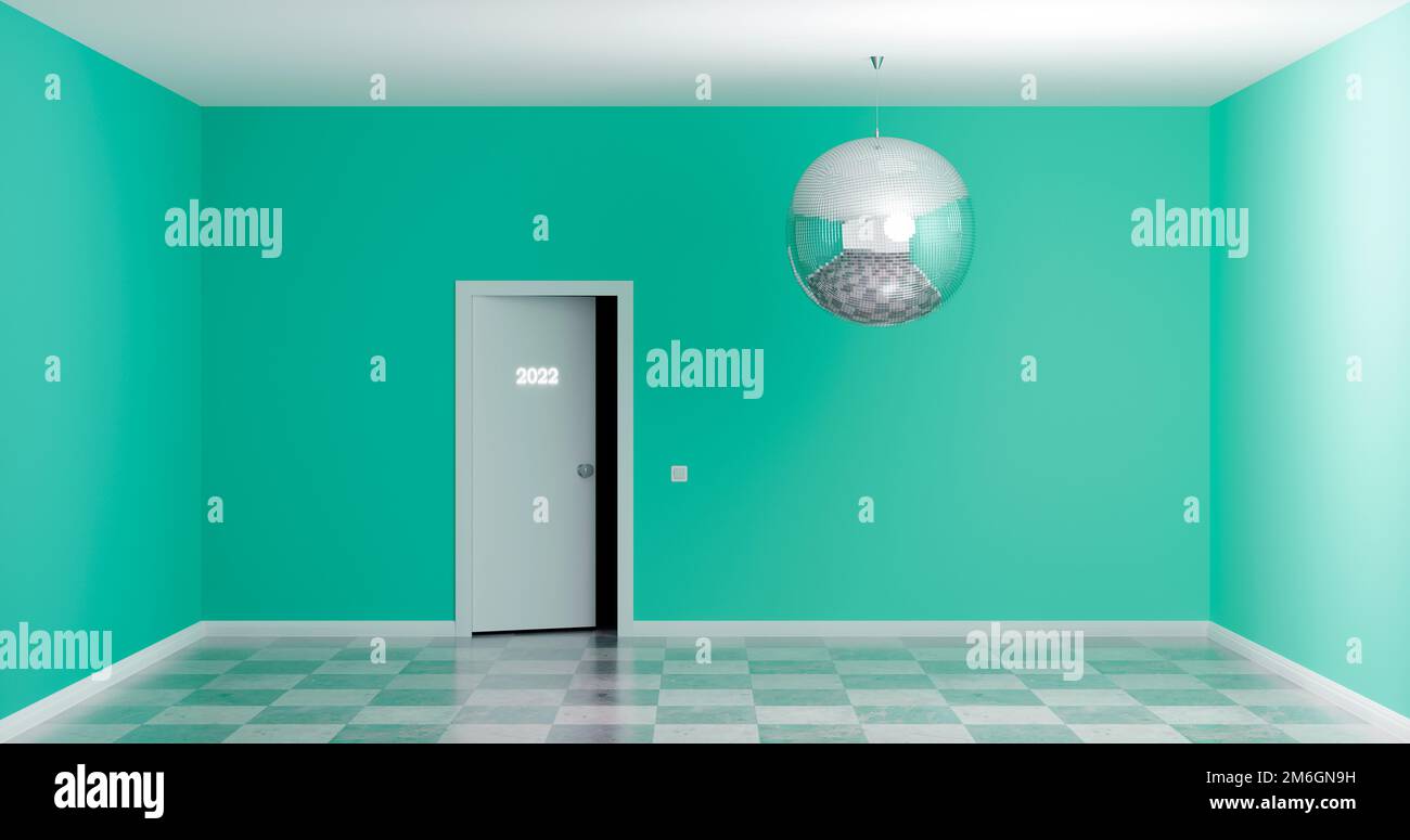 3d render, 3d illustration. Room with number 2020 Stock Photo - Alamy