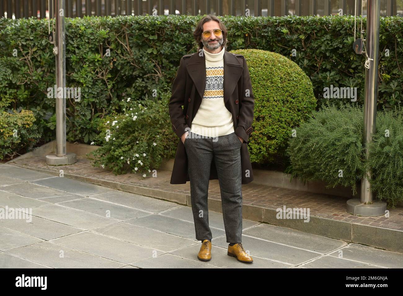 Andrea Di Maria attends the photocall of Rai series "Il nostro generale ...