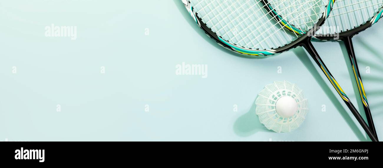 Badminton banner. Competitive sports and tournament match conceptual ...