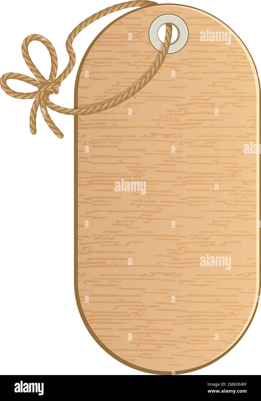 Blank price tag on string. Realistic retail label mockup Stock Vector ...