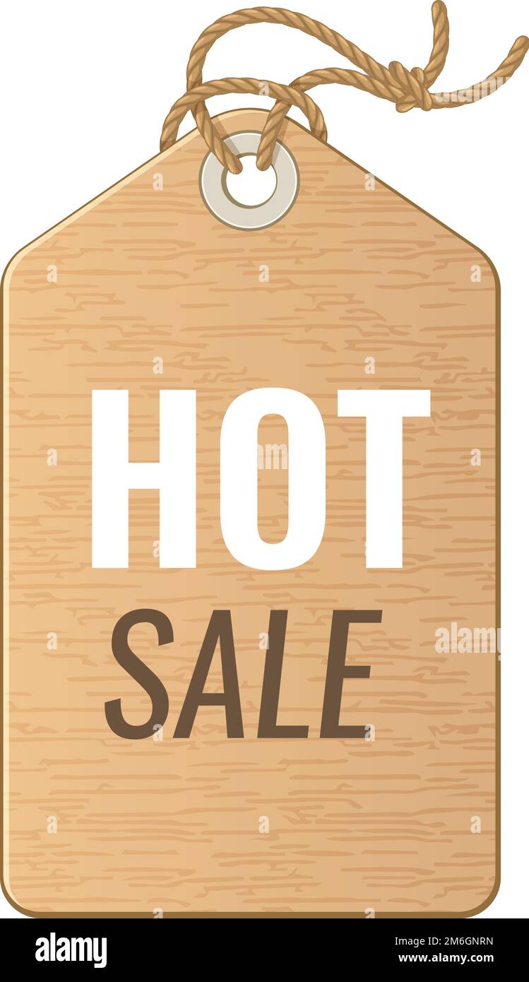 Hot sale label. Craft price tag mockup Stock Vector Image & Art - Alamy