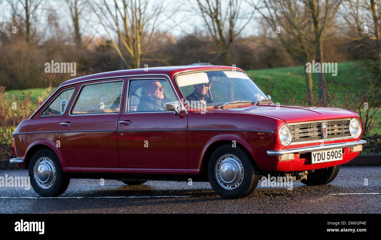 1977 red Austin Maxi produced by Leyland Cars Stock Photo - Alamy