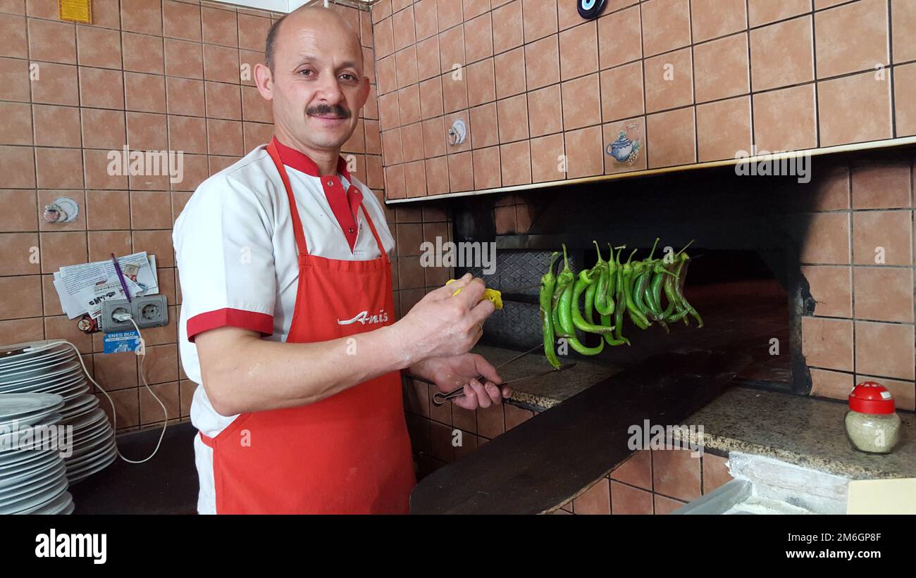 Faces of Turkey: Chef in Kitchen Stock Photo - Alamy