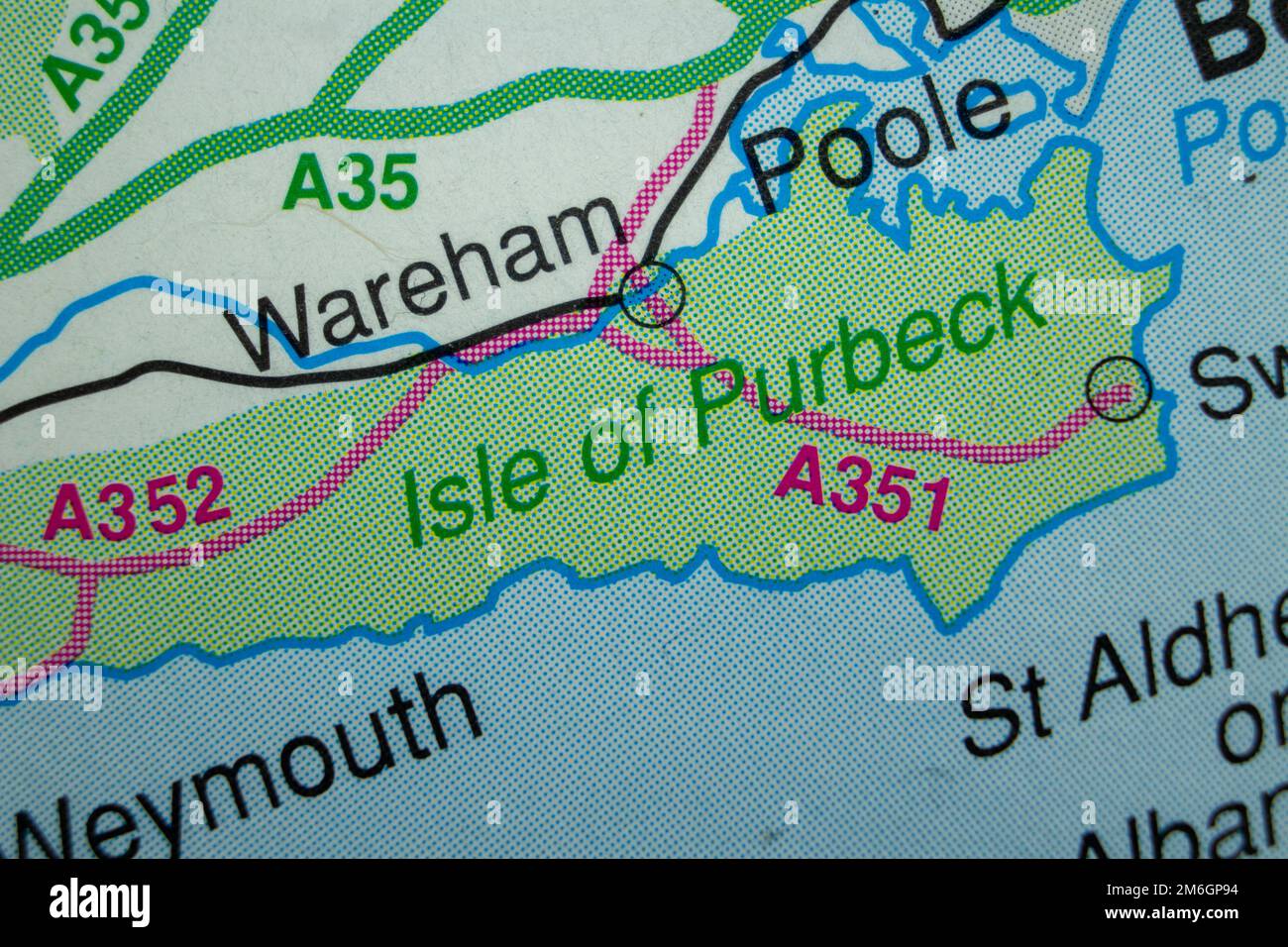 Map of the isle of purbeck hi-res stock photography and images - Alamy