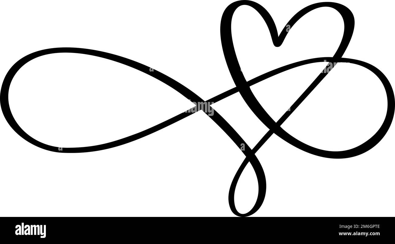 Infinity love symbol Black and White Stock Photos & Images - Alamy