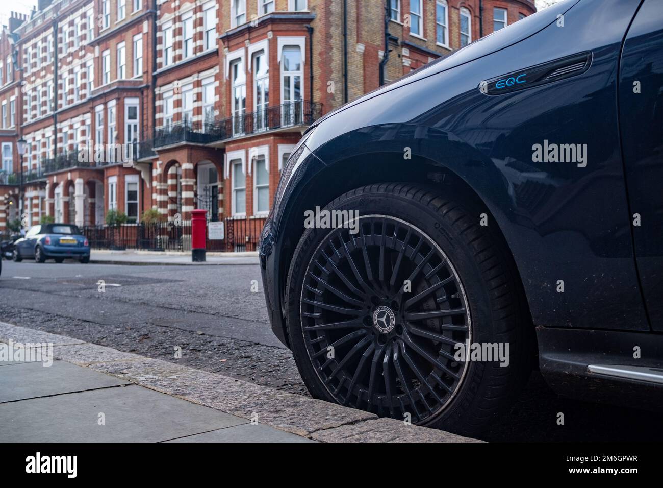 London- December 2022: Mercedes EQC 400 4 Matic AMG car parked on ...