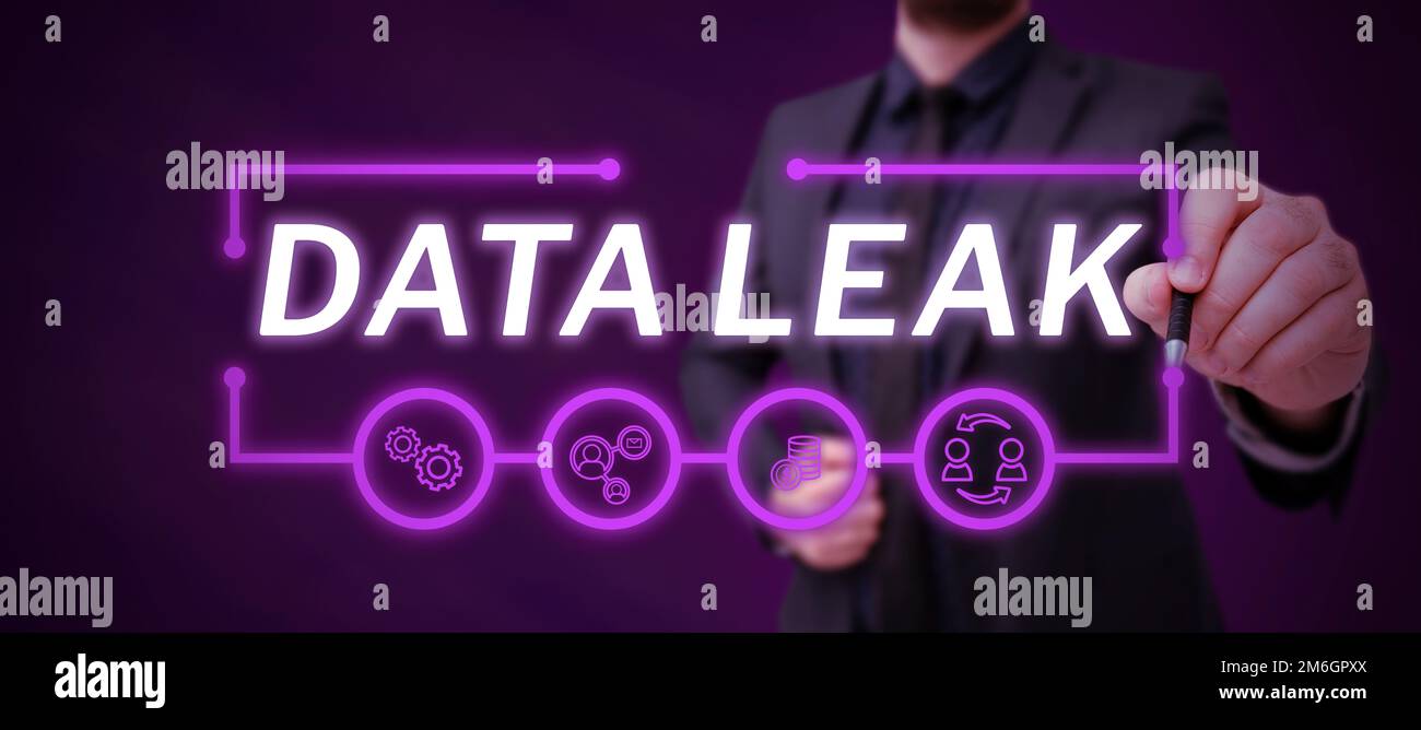 Conceptual caption Data Leak. Business concept released illegal ... Conceptual caption Data Leak. Business concept released illegal ...