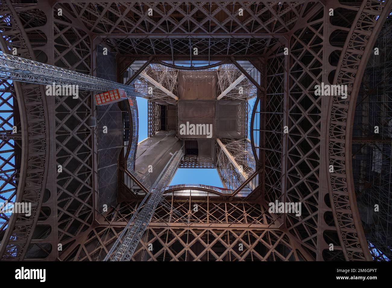 The Iconic and Famous Eiffel Tower - View from Below - Paris, France ...