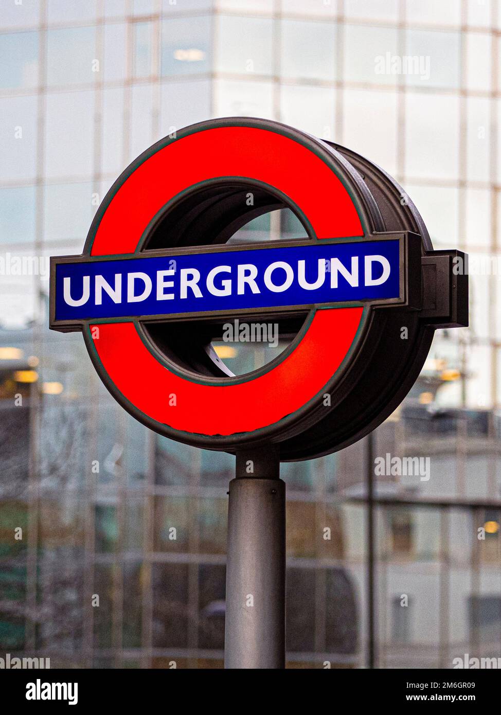 The Iconic London Underground sign is seen in Central London, United ...