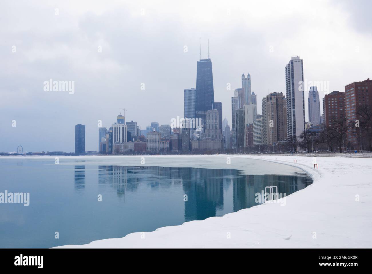 The John Hancock building and the Drake hotel Chicago seen among the ...