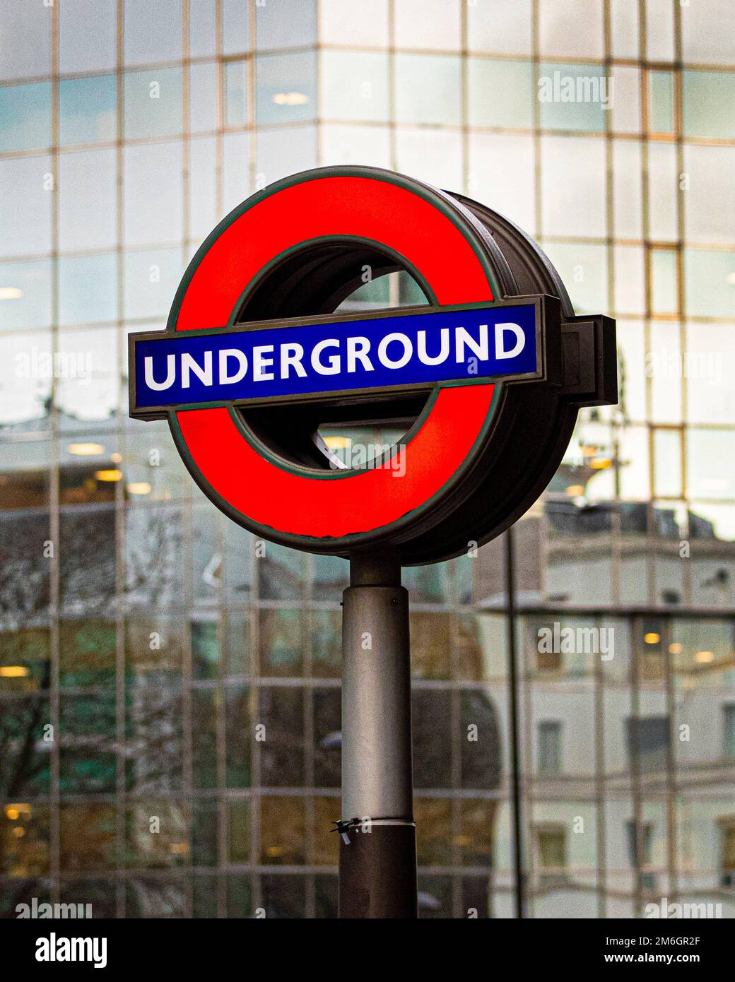 The Iconic London Underground sign is seen in Central London, United ...